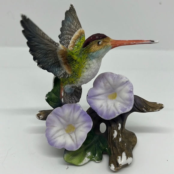 Accents | Vintage Porcelain Hummingbird With Flowers | Poshmark